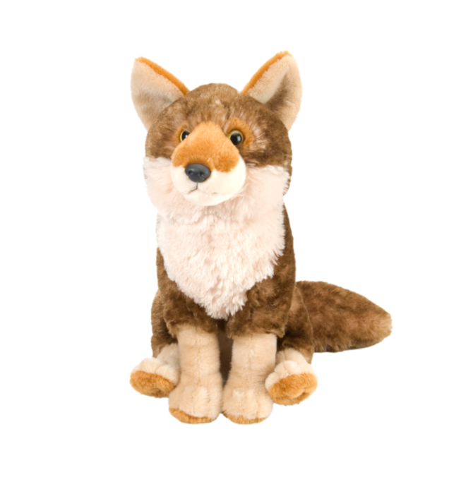 American Red Wolf or Coyote 12" Plush - WNC Nature Center